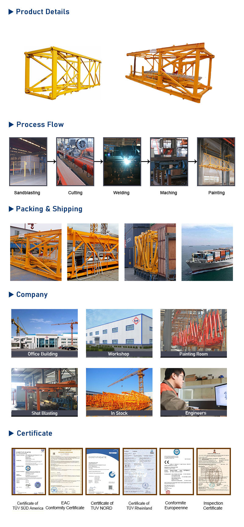 Tower Crane Spare Parts Telescopic Cage